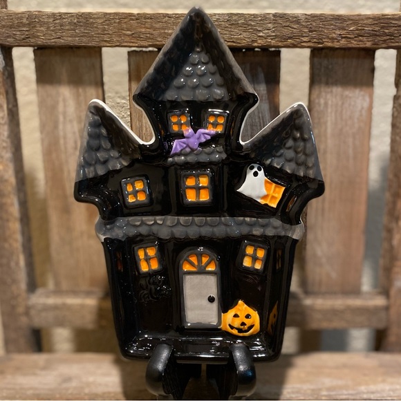 Home Essentials | Holiday | Haunted House Spoon Rest Halloween Ceramic ...